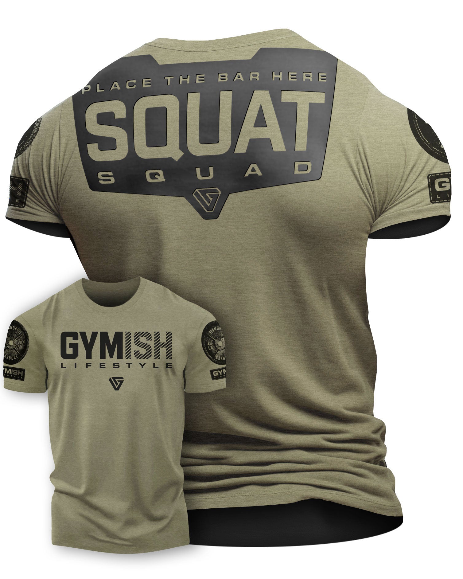 094- Squat Squad Rubber Back Design Gym Shirt for men – Gymish