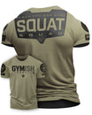 094- Squat Squad Rubber Back Design Gym Shirt for men – Gymish