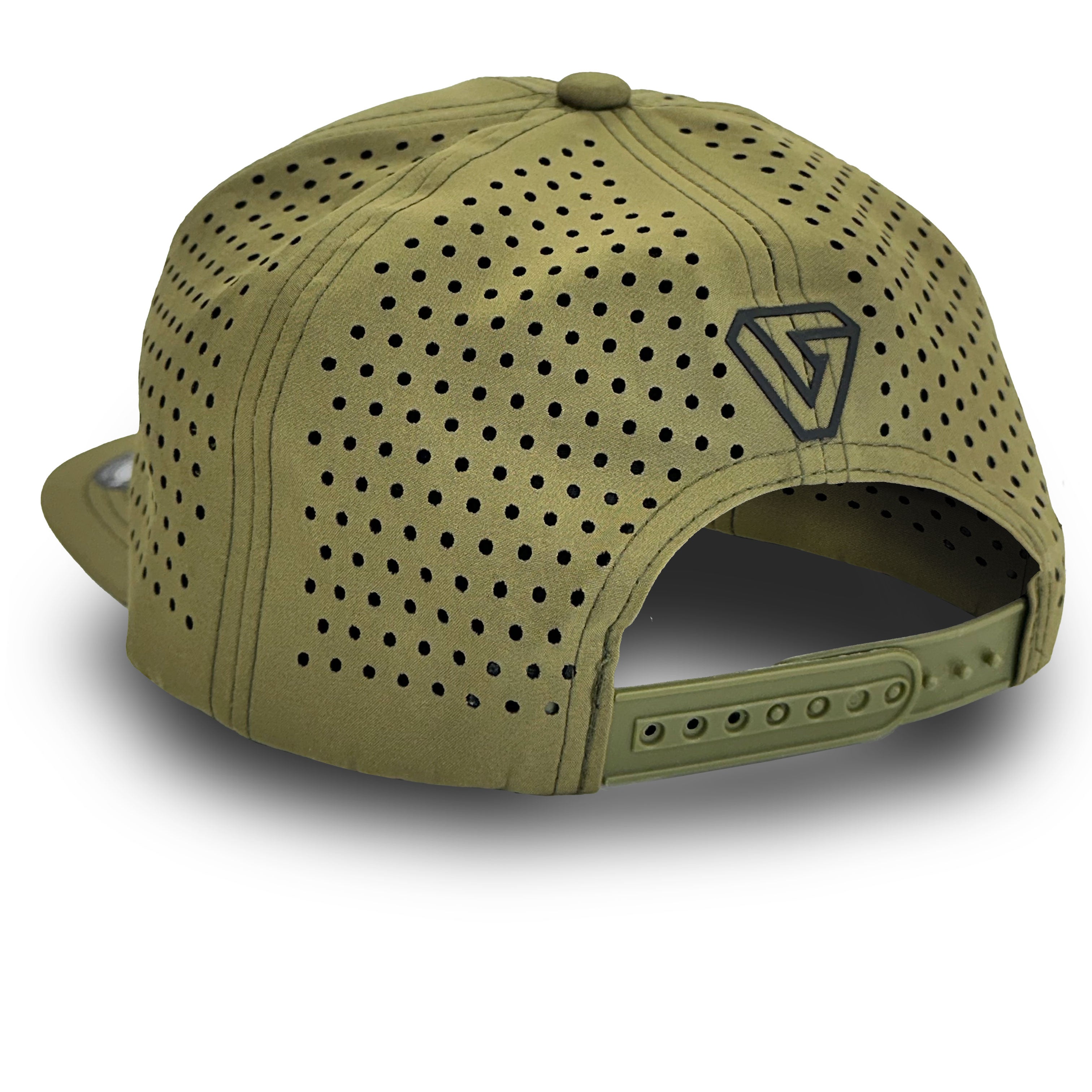 Gymish Lifestyle Workout Hats for Men, 7 Panel Laser Vented Classic Sn